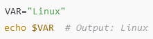 What is the primary purpose of the $ symbol in Linux shell scripting?