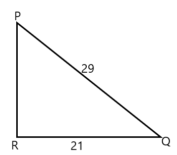 Let PQR be a right angled triangle, right-angled at R. Let PQ = 29 cm, QR = 21 cm and ∠Q = θ ...